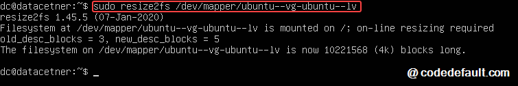 [亲测]VMware虚拟机中实现Ubuntu 20.04磁盘(mapper/ubuntu--vg-ubuntu--lv)扩容 | 码友网